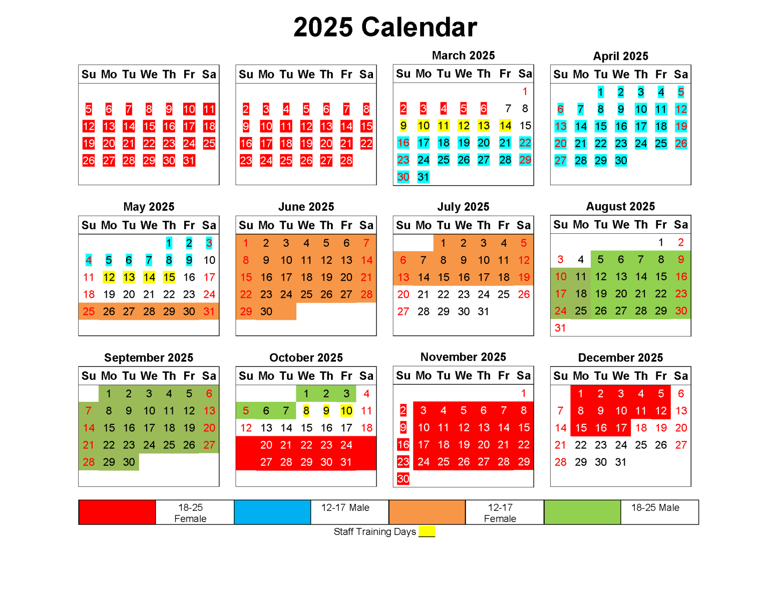 2025 Intake Calendar – Nimkee NupiGawagan Healing Centre